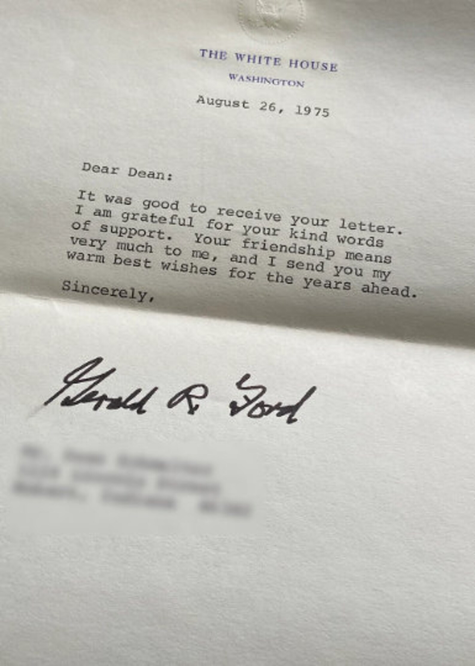 President Gerald Ford Signature - 1975 - Etsy