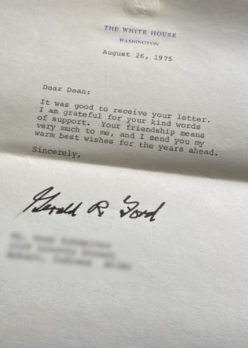 President Gerald Ford Signature - 1975 - Etsy