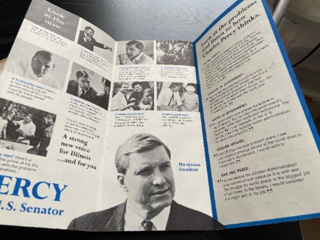 Charles Percy, IL, Senator, Campaign Brochure - November 1966 - Etsy
