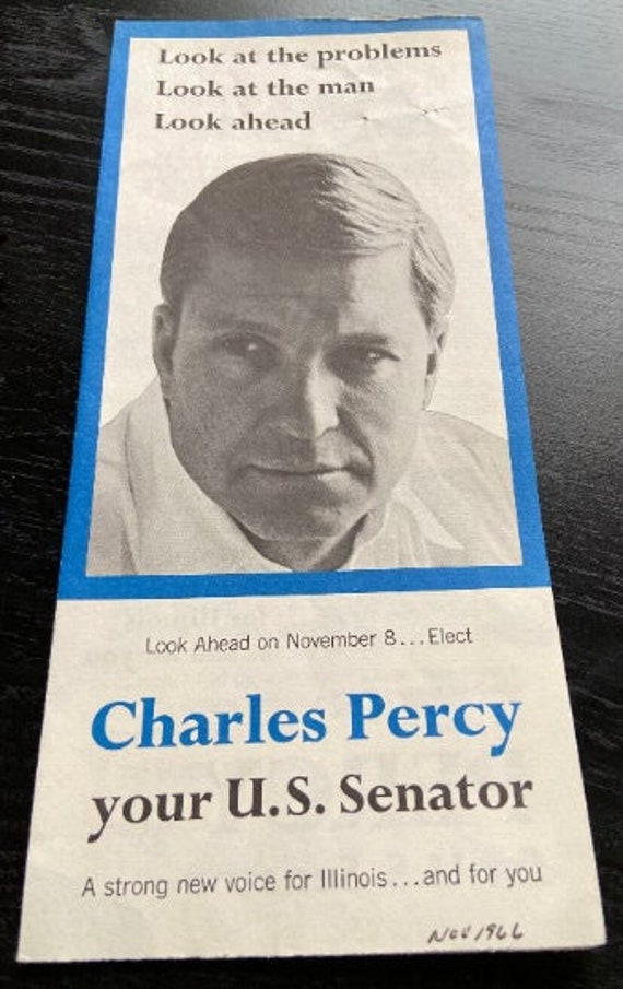 Charles Percy IL Senator Campaign Brochure November 1966 - Etsy
