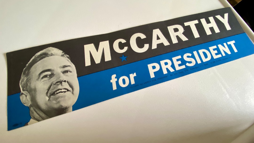 Eugene Mccarthy Vintage Presidential Bumper Sticker - Etsy