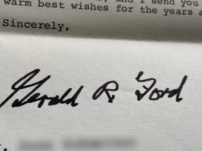 President Gerald Ford Signature - 1975 - Etsy