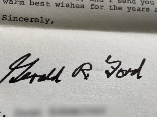 President Gerald Ford Signature - 1975 - Etsy