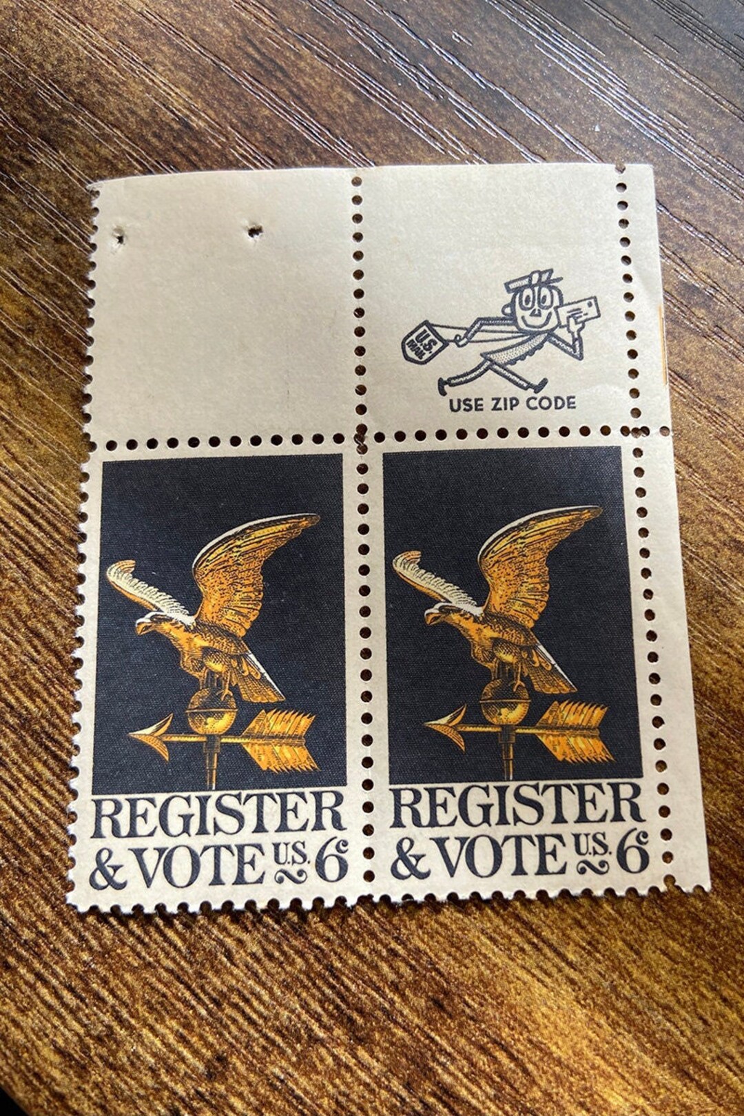 1968 Register and Vote Vintage US Postage Stamp, 6 Cent Value - Etsy
