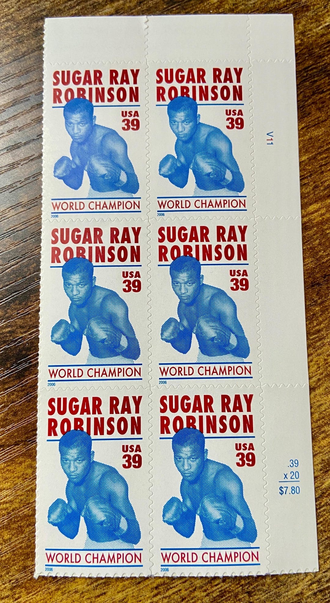 2005 Sugar Ray Leonard 39 Cent Stamp, Six Stamps - Etsy
