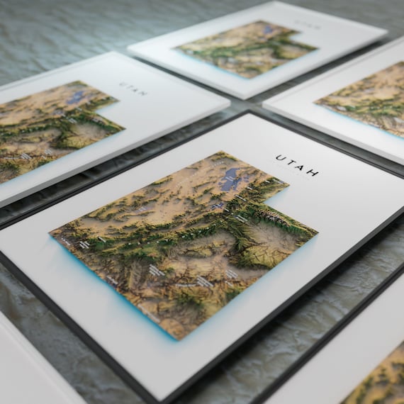 Utah Utah Map Utah Poster Utah Map Art Utah Wall Art Utah - Etsy