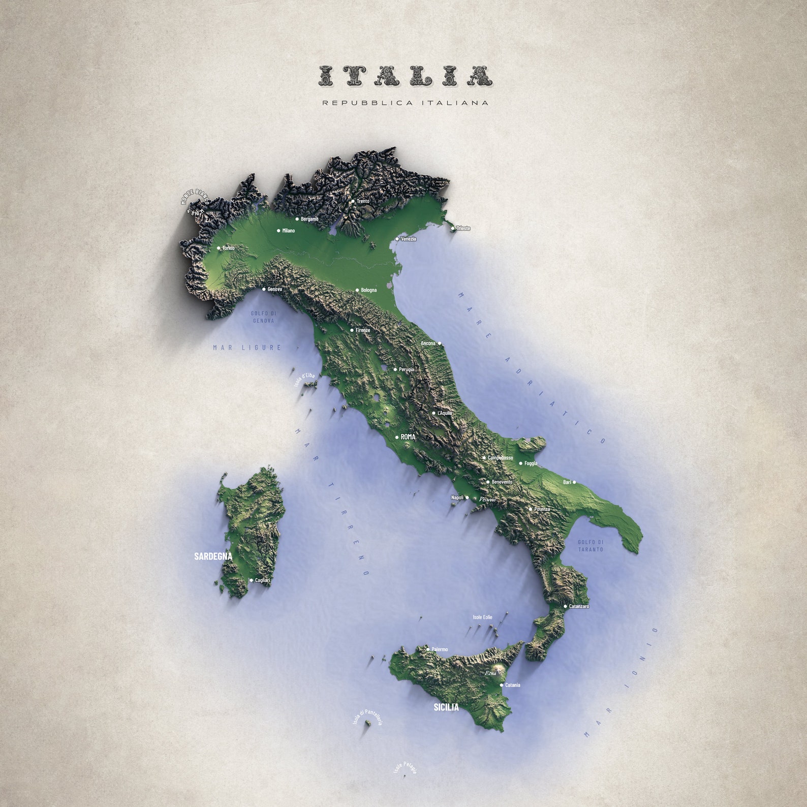 Italy Poster Italy Map Italy Wall Decor Italy Map Poster - Etsy