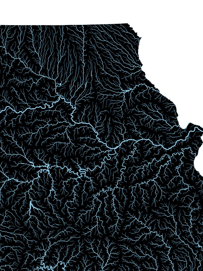 Missouri Map Poster 3 Options - Etsy