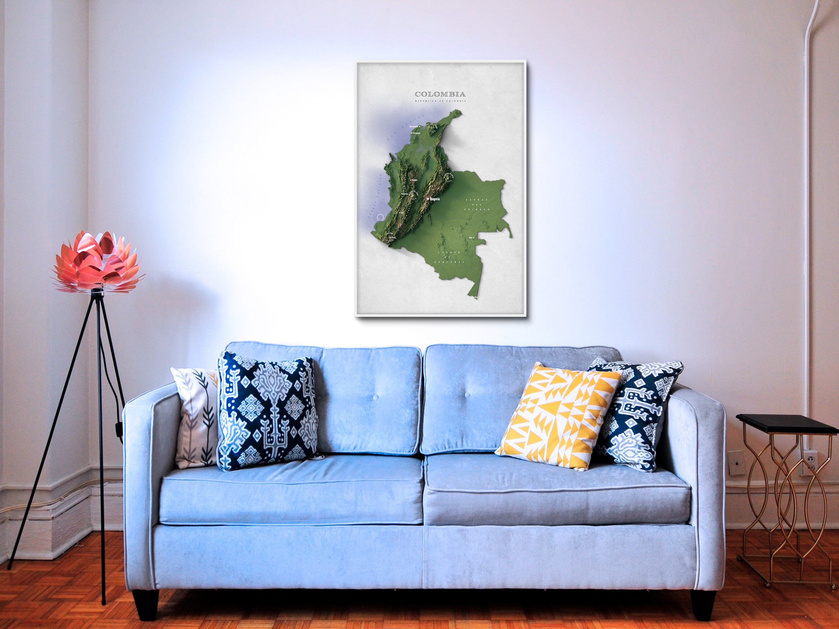 Colombia Poster, Colombia Map, Colombia Wall Decor, Colombia Map Poster ...
