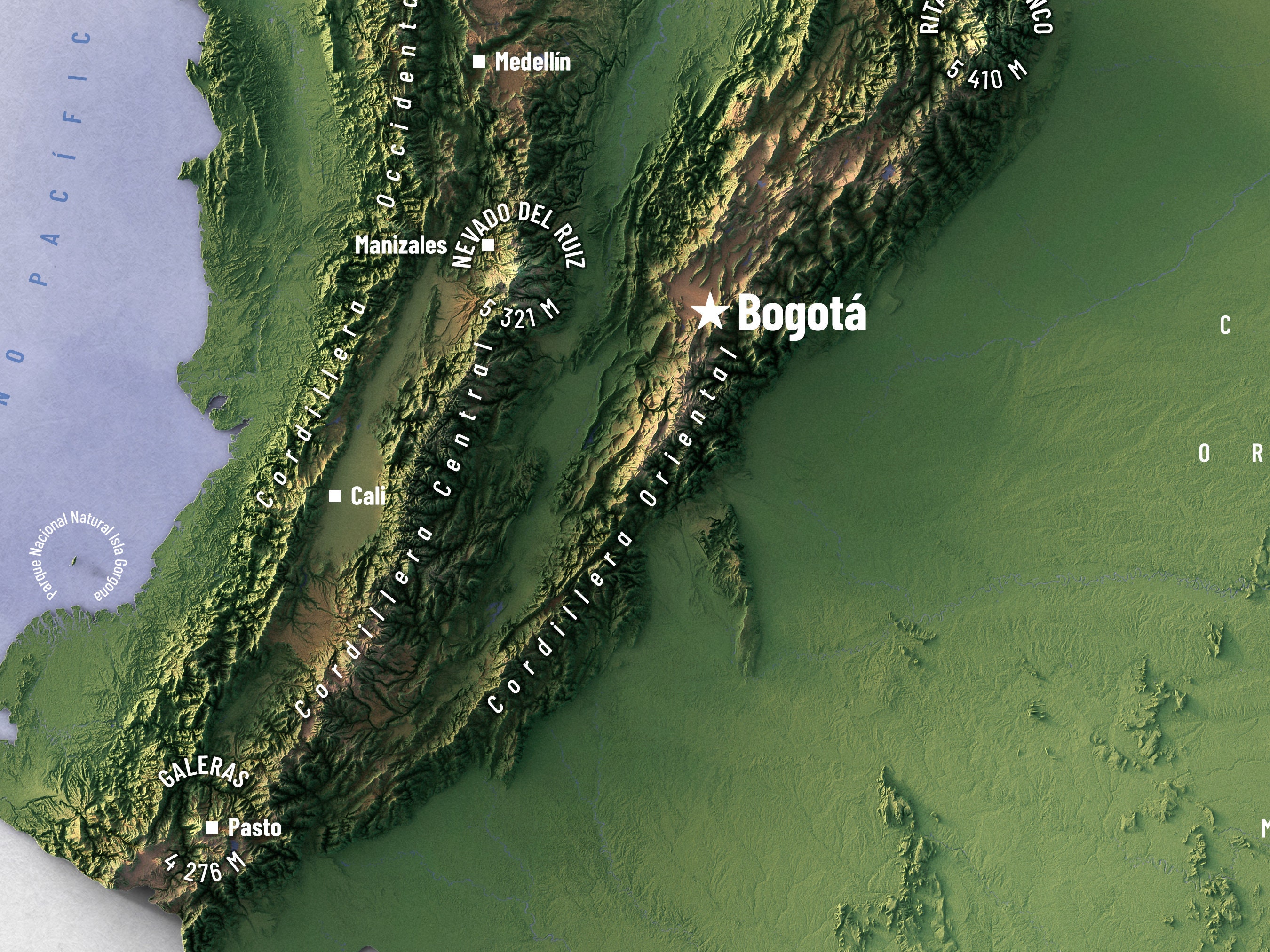 Colombia Poster, Colombia Map, Colombia Wall Decor, Colombia Map Poster ...