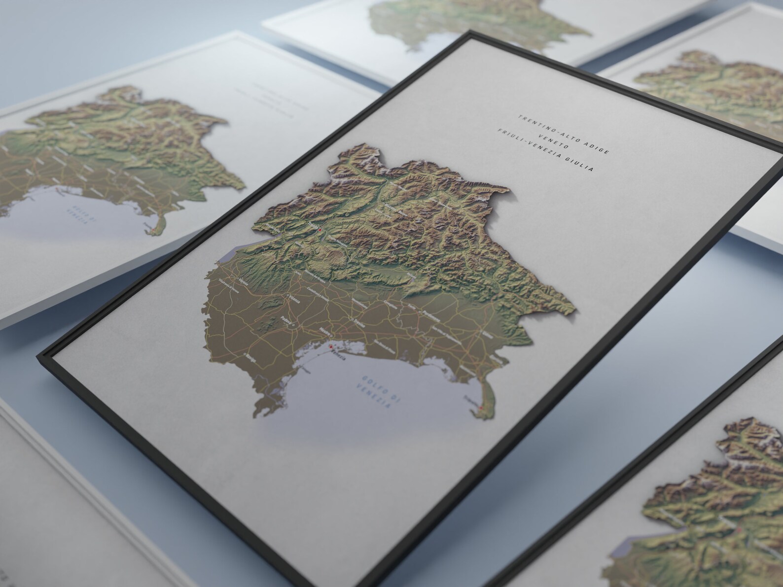 Map Poster of Northeast Italy - Etsy
