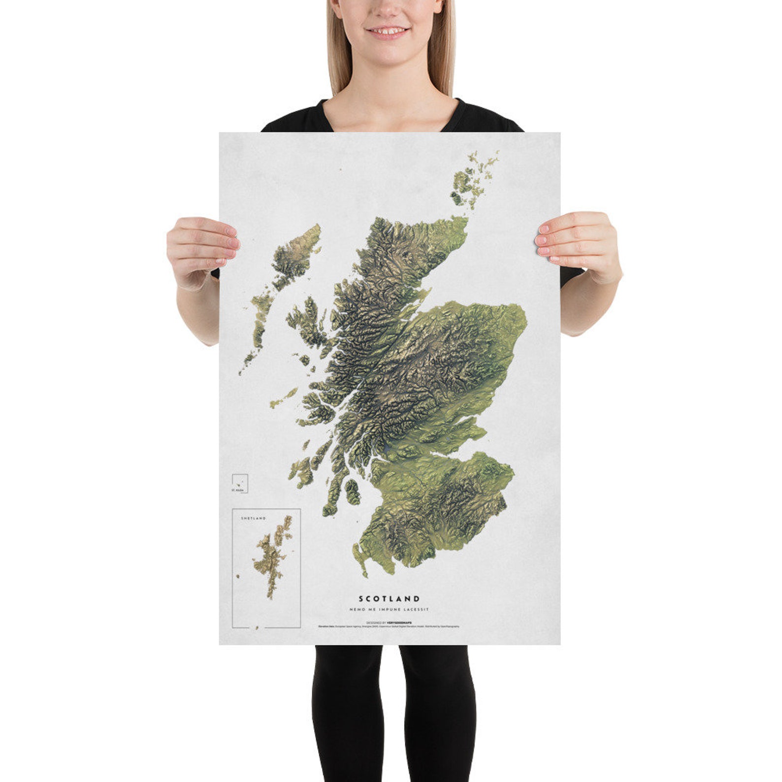 Scotland Topographic Map, Map of Scotland, Scotland Decor, Scotland ...