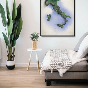 Italy Poster Italy Map Italy Wall Decor Italy Map Poster - Etsy