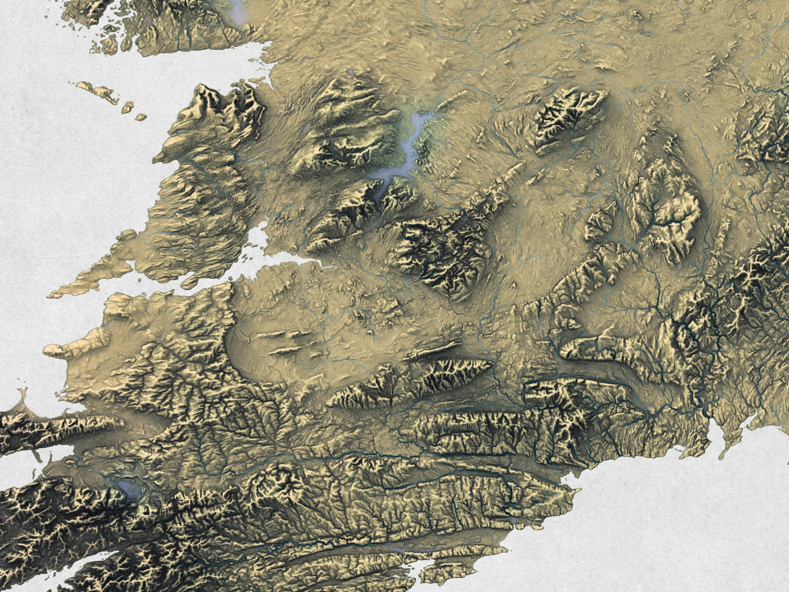 Ireland Topographic Map, Map of Ireland, Ireland Decor, Ireland Wall ...