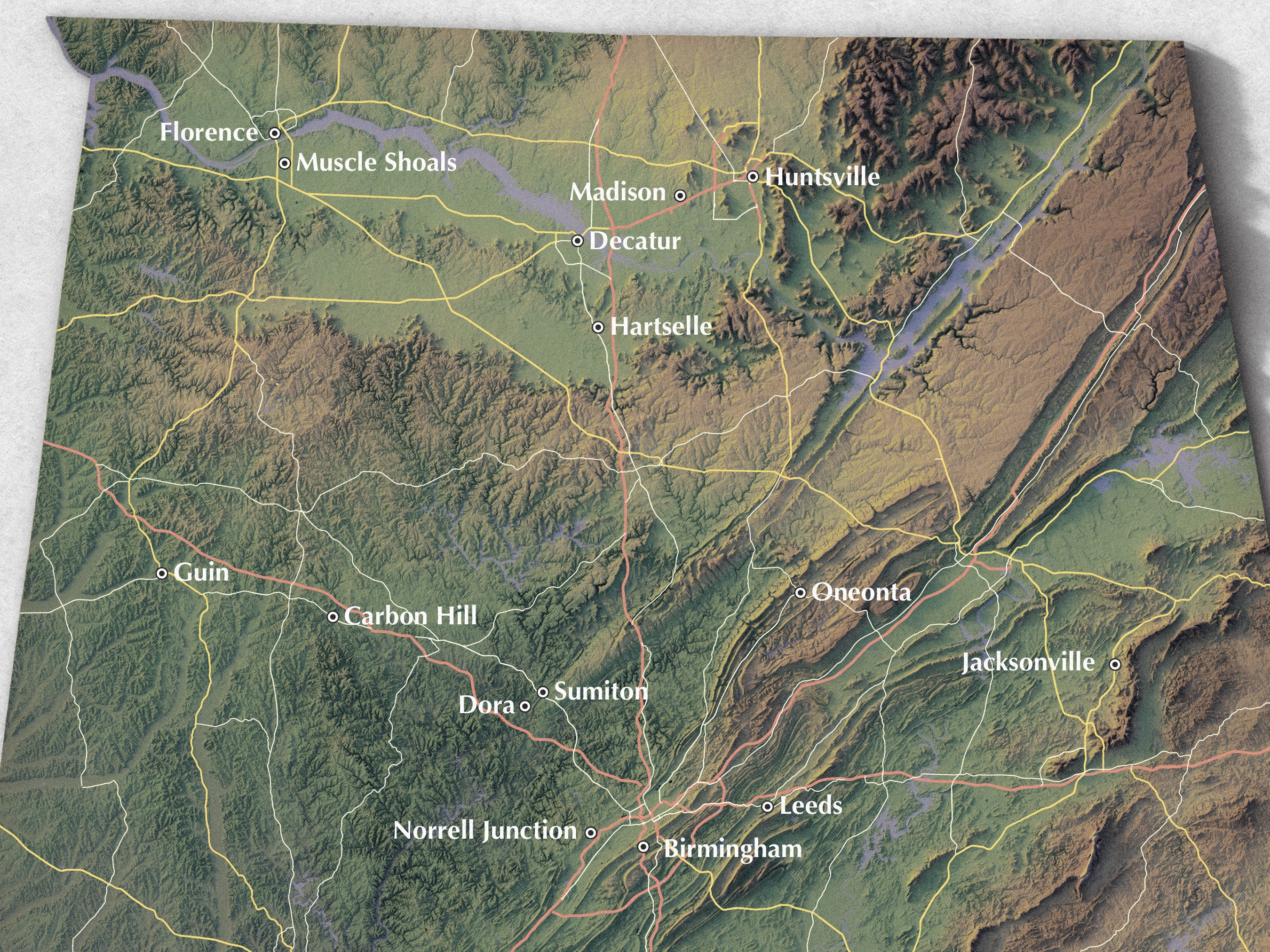 Alabama State Map Poster - Etsy