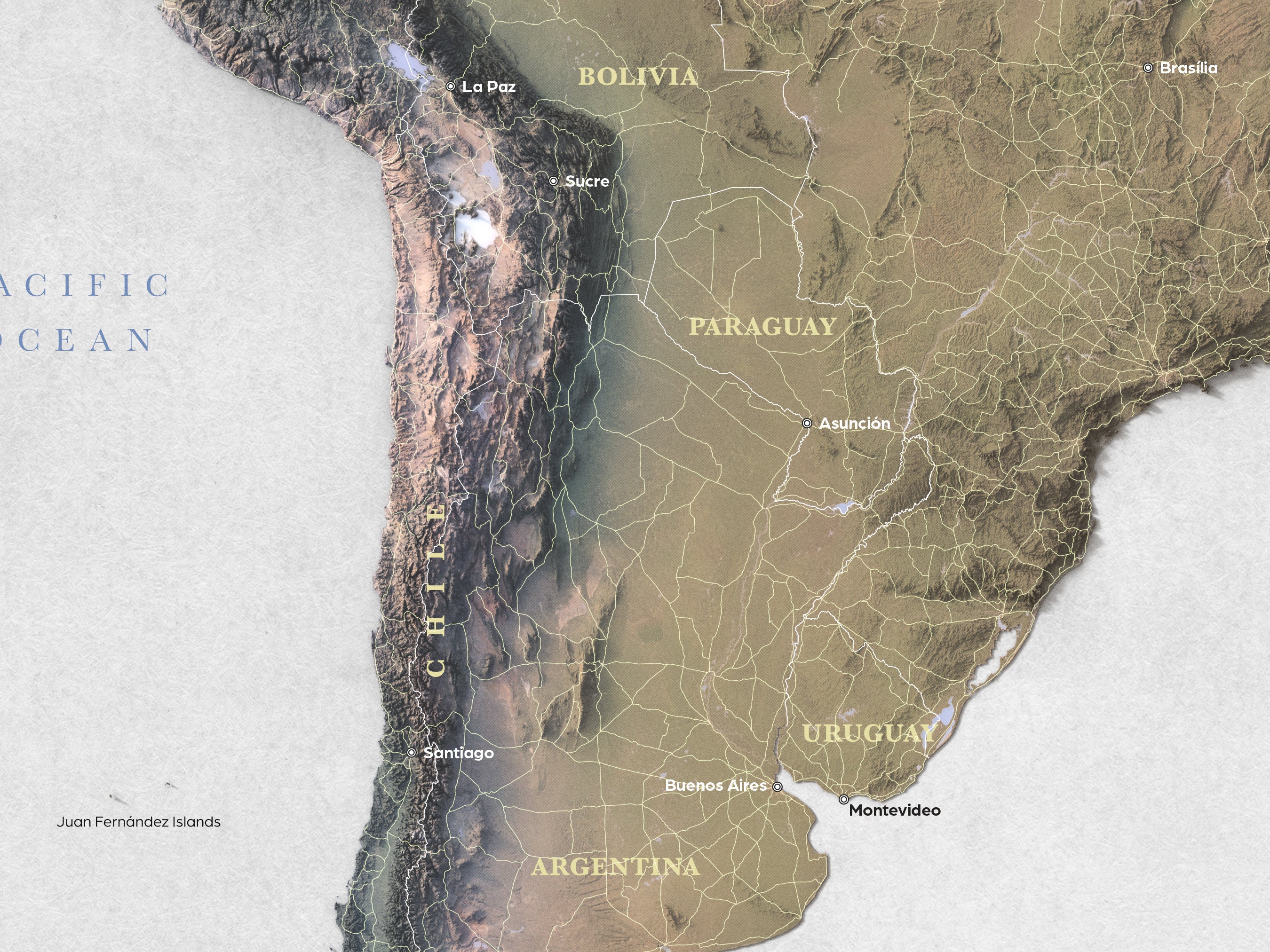 South America Shaded Relief Map - Etsy South America Shaded Relief Map - Etsy