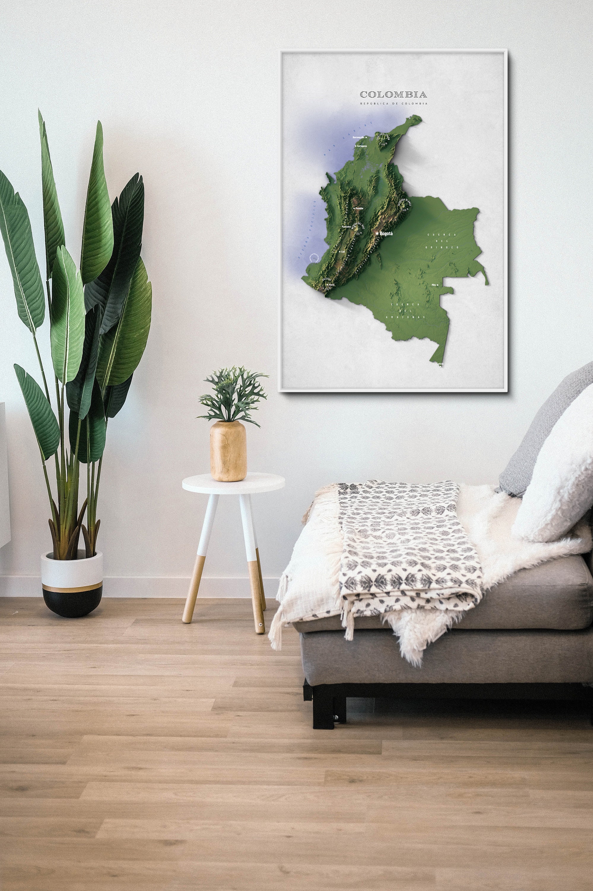 Colombia Poster, Colombia Map, Colombia Wall Decor, Colombia Map Poster ...