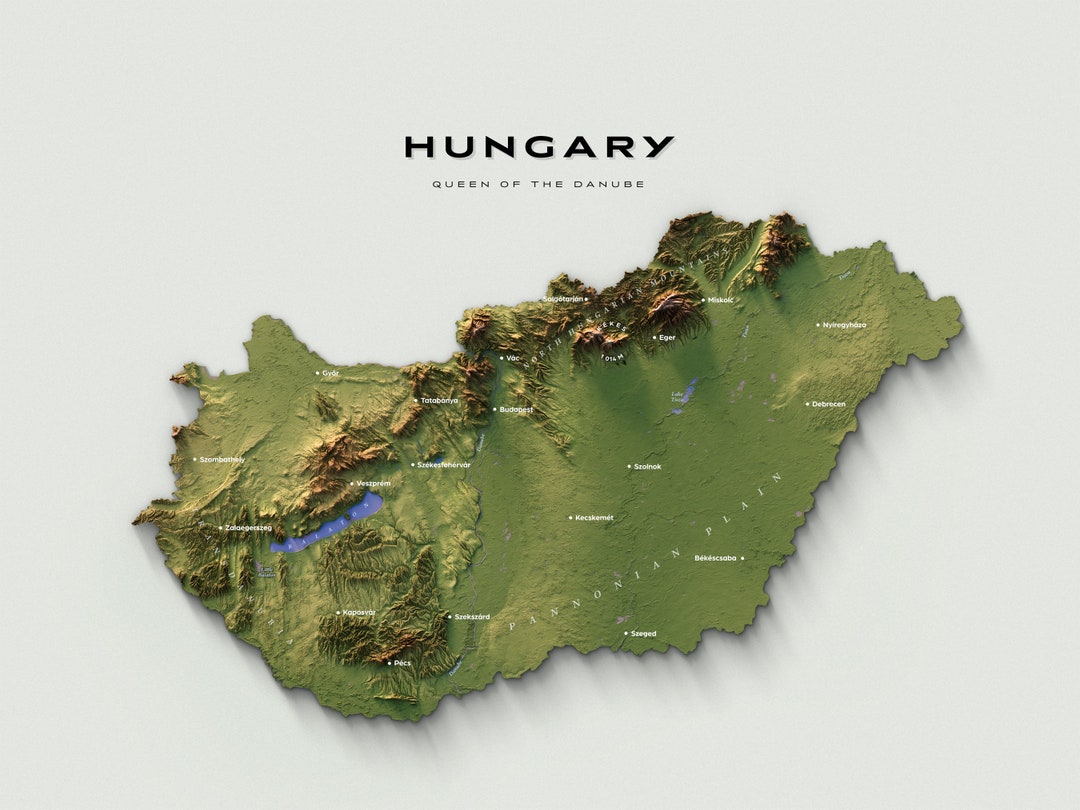 Hungary Poster Hungary Map Hungary Wall Decor Hungary Map - Etsy