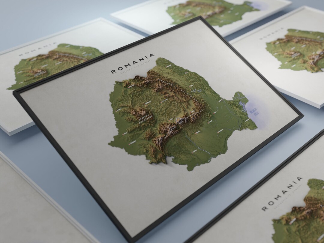 Romania Poster Romania Map Romania Wall Decor Romania Map - Etsy
