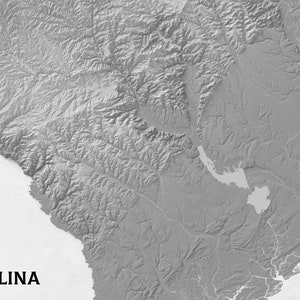 South Carolina Map Poster 3 Options - Etsy