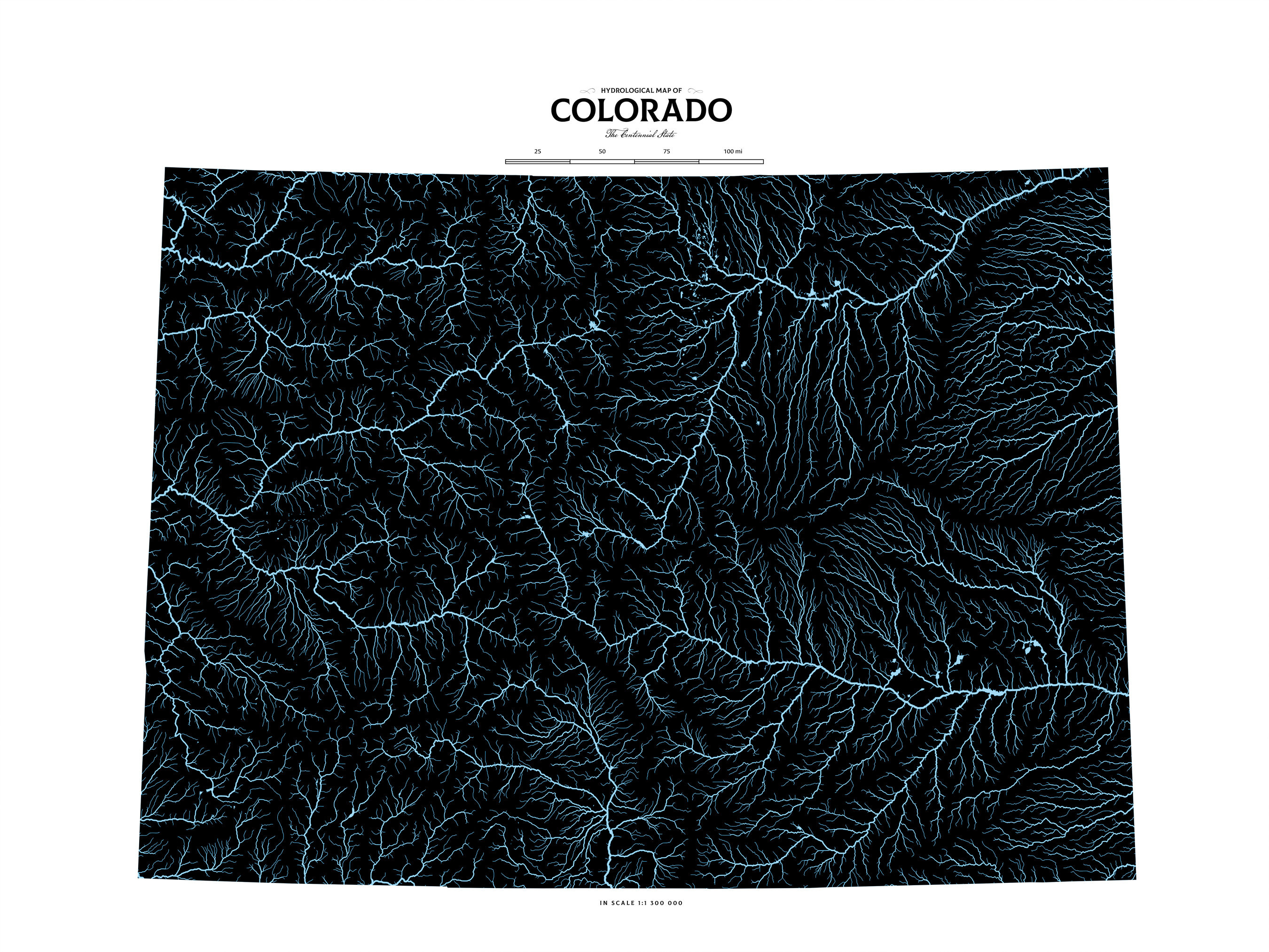 Colorado Map Poster 3 Options - Etsy