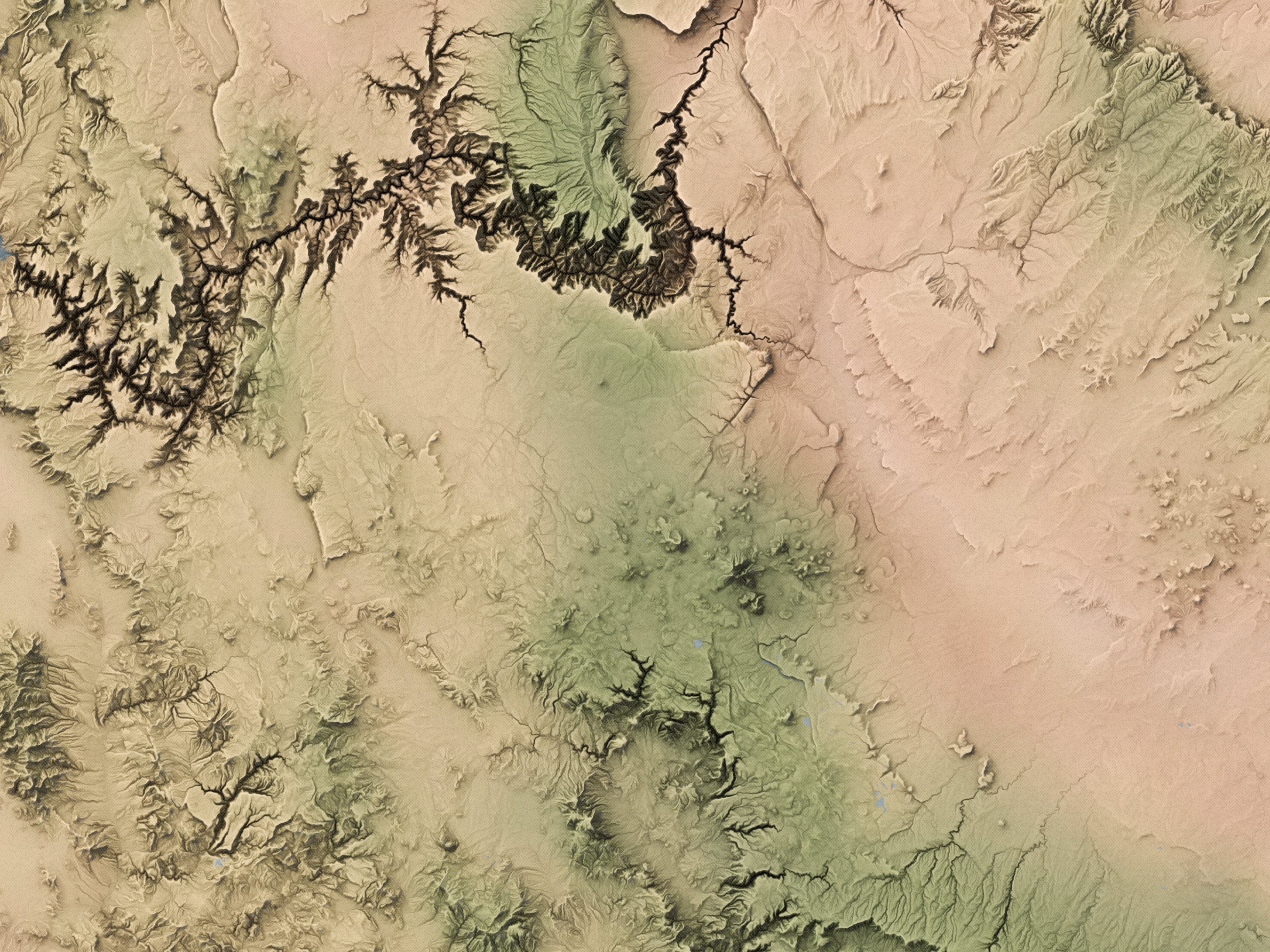 Topographic map of arizona
