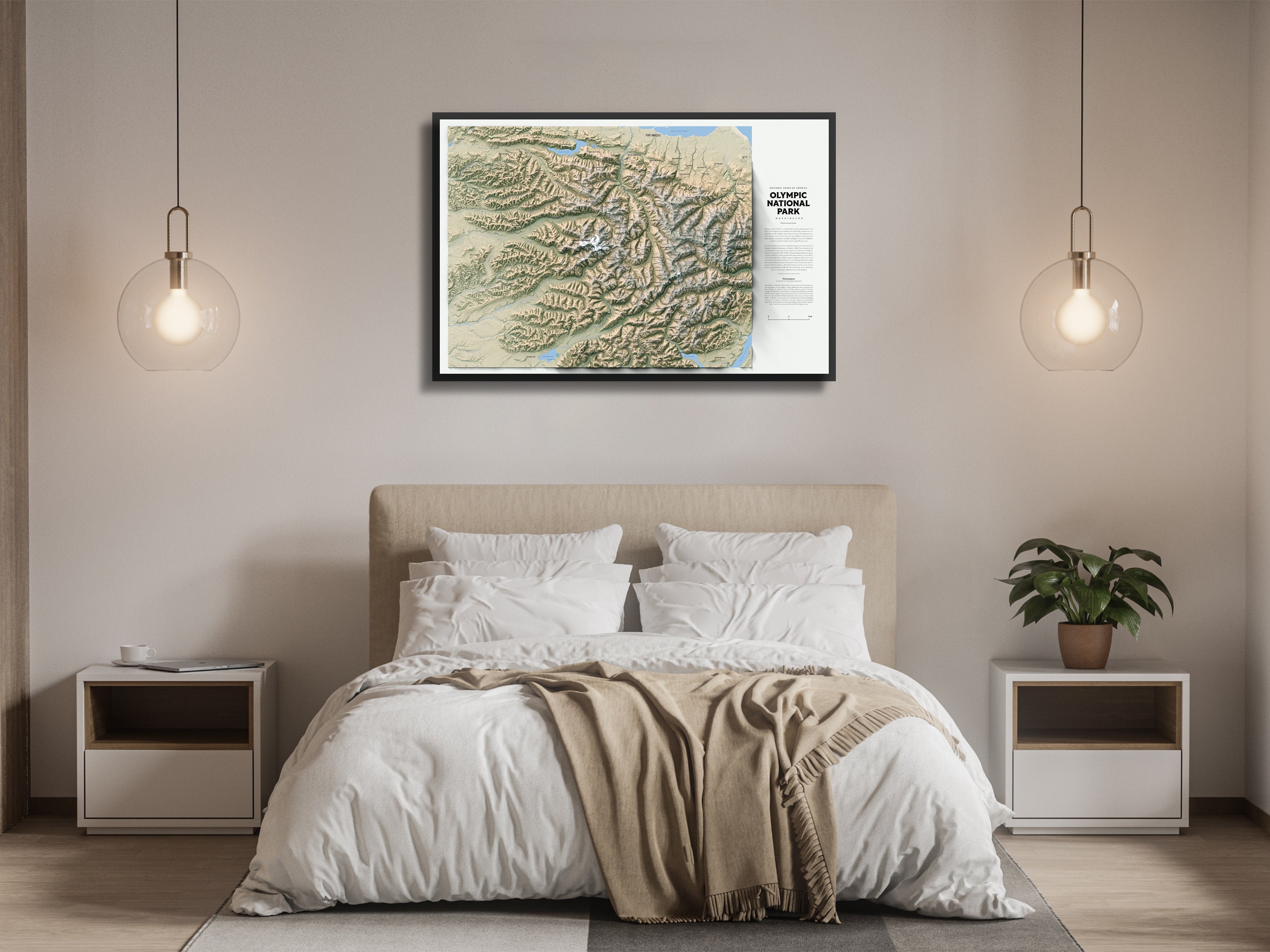 Olympic National Park Map Poster - Etsy