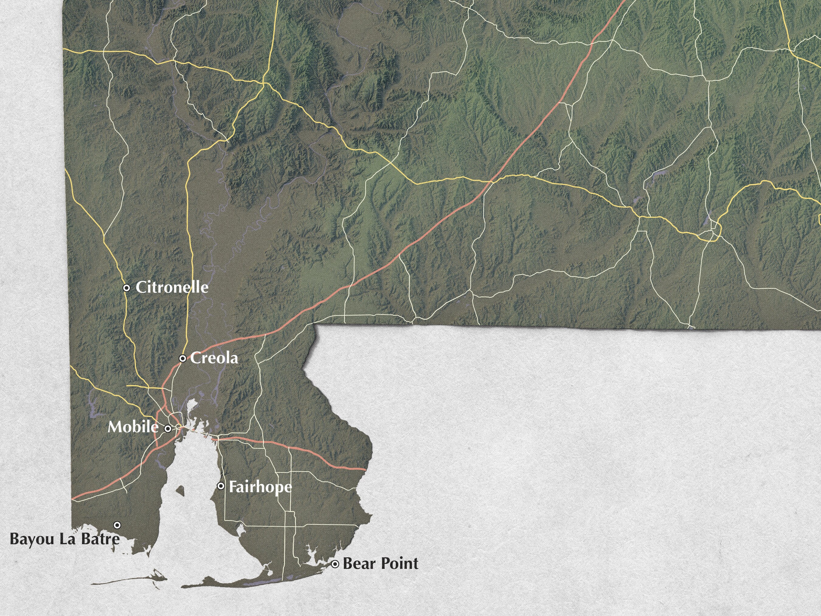 Alabama State Map Poster - Etsy