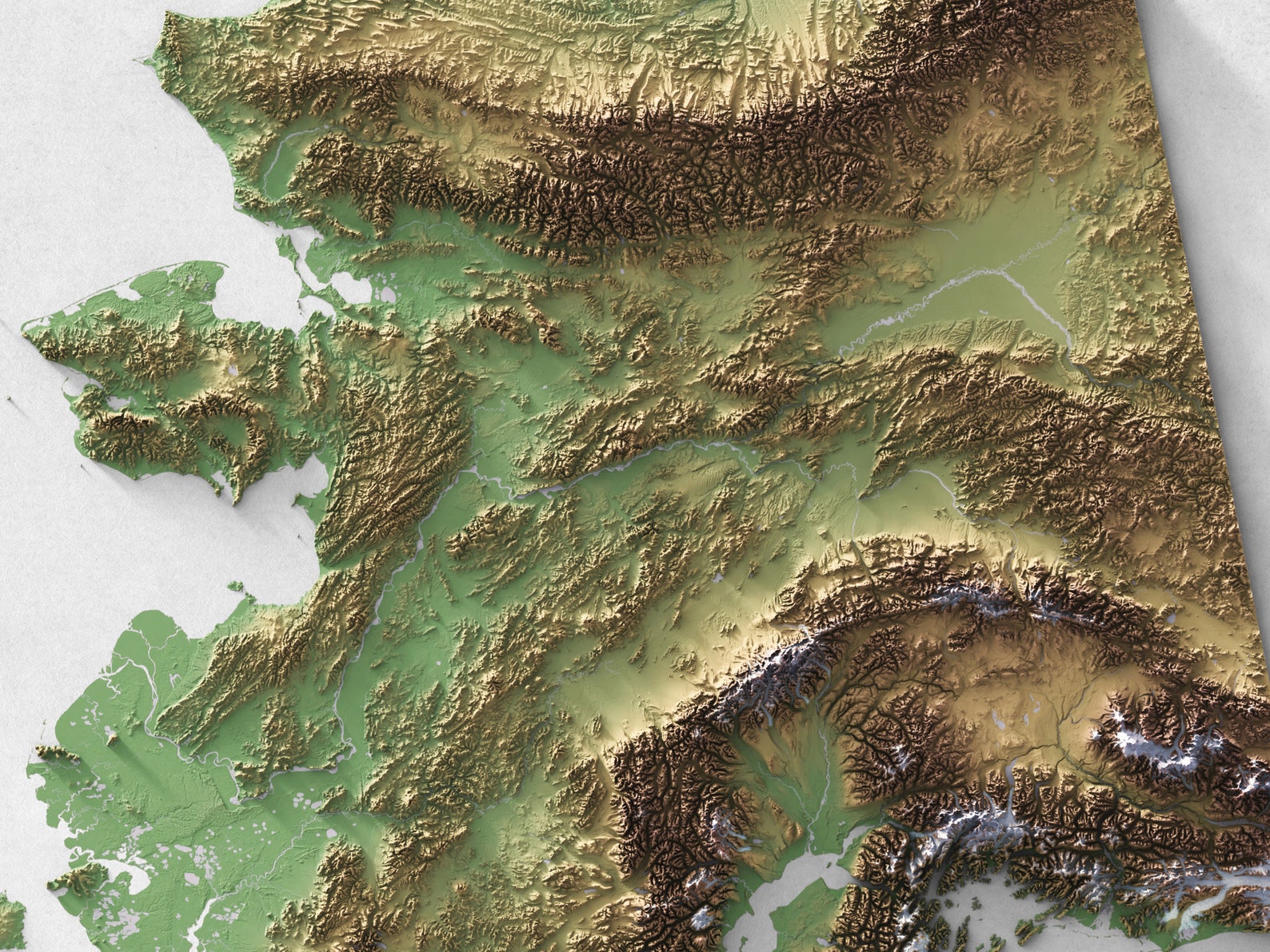 Alaska Map Poster 3 Options - Etsy