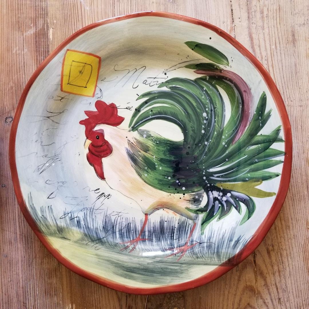 4 Certified International Susan Winget Le Rooster Dinner Plates 11 ...