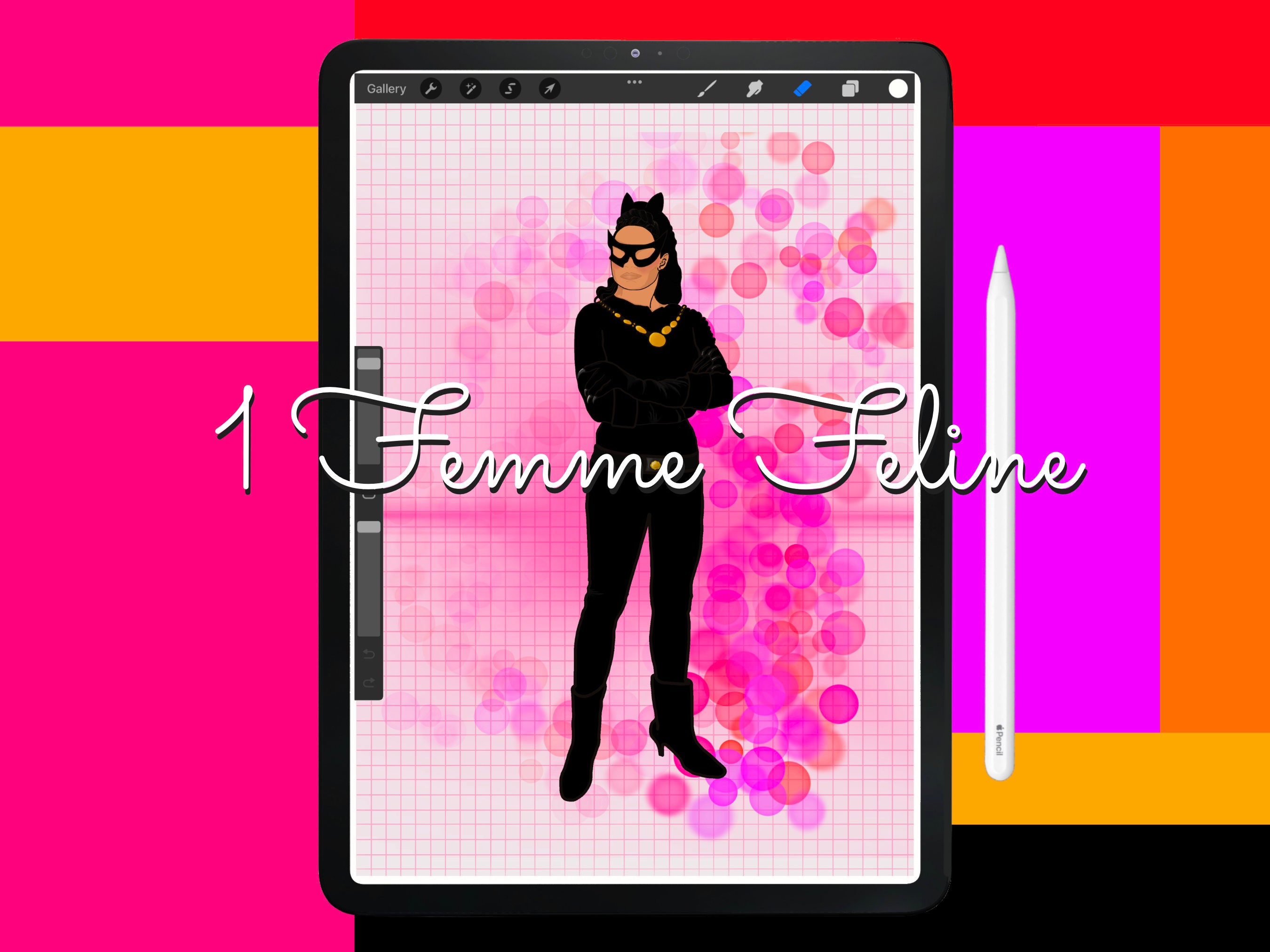 Digital Clip Art Femme Feline Super Villain - Etsy