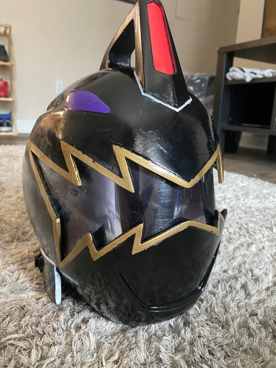 Power Ranger Black Helmet - Etsy