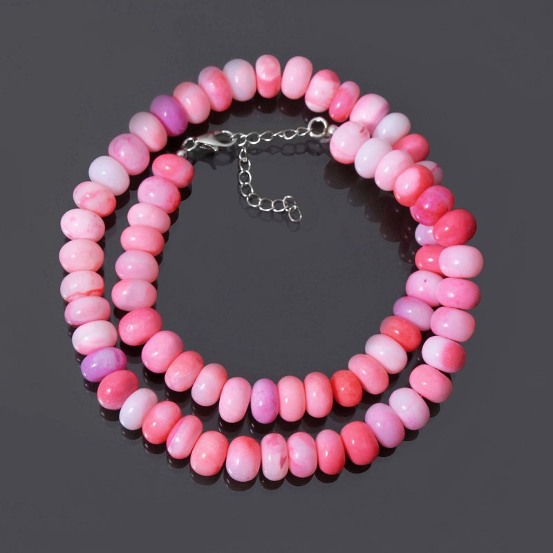 Bright Pink Necklace - Etsy