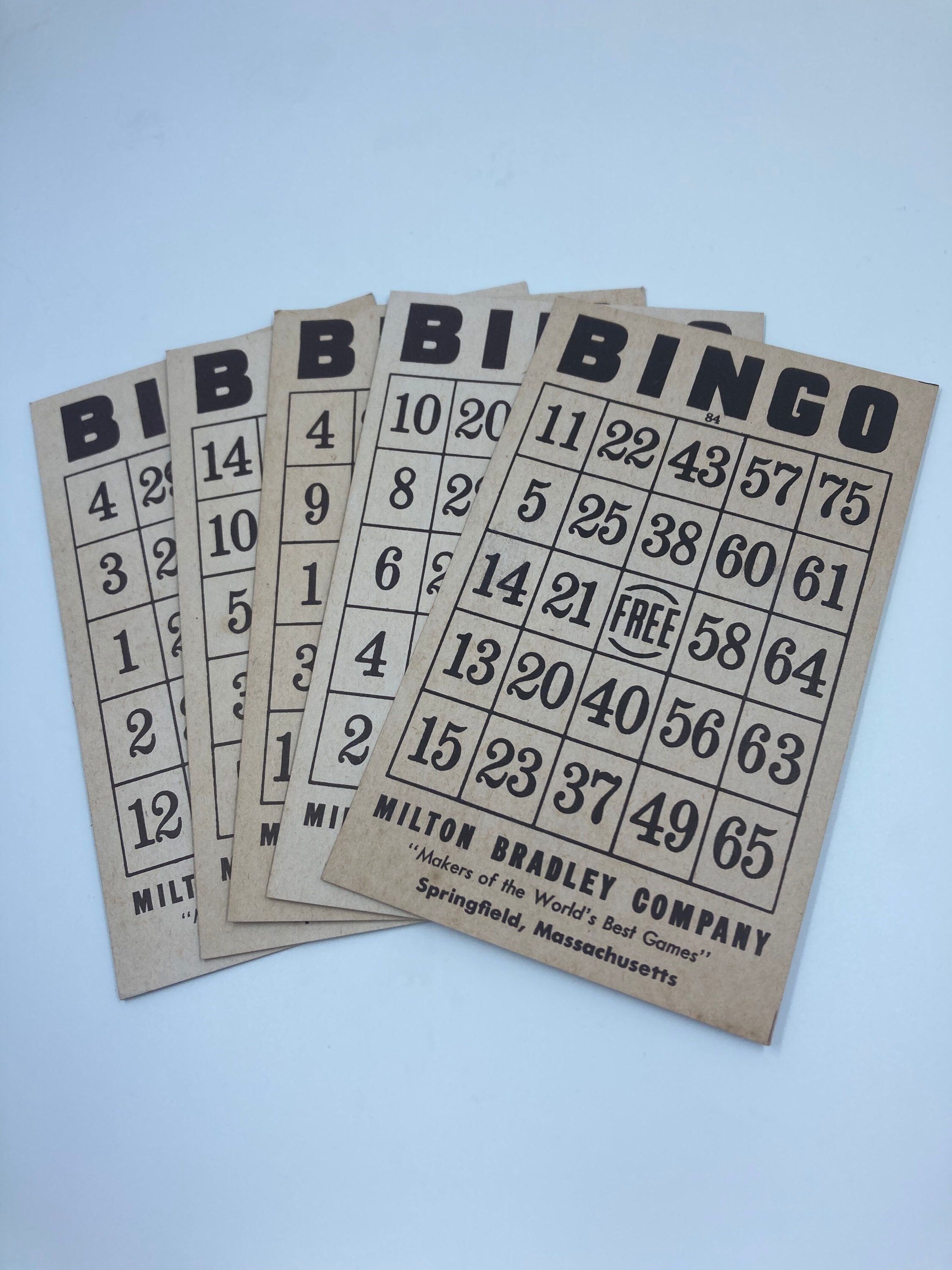 Vintage BINGO Cards, Numbers, Markers - Etsy