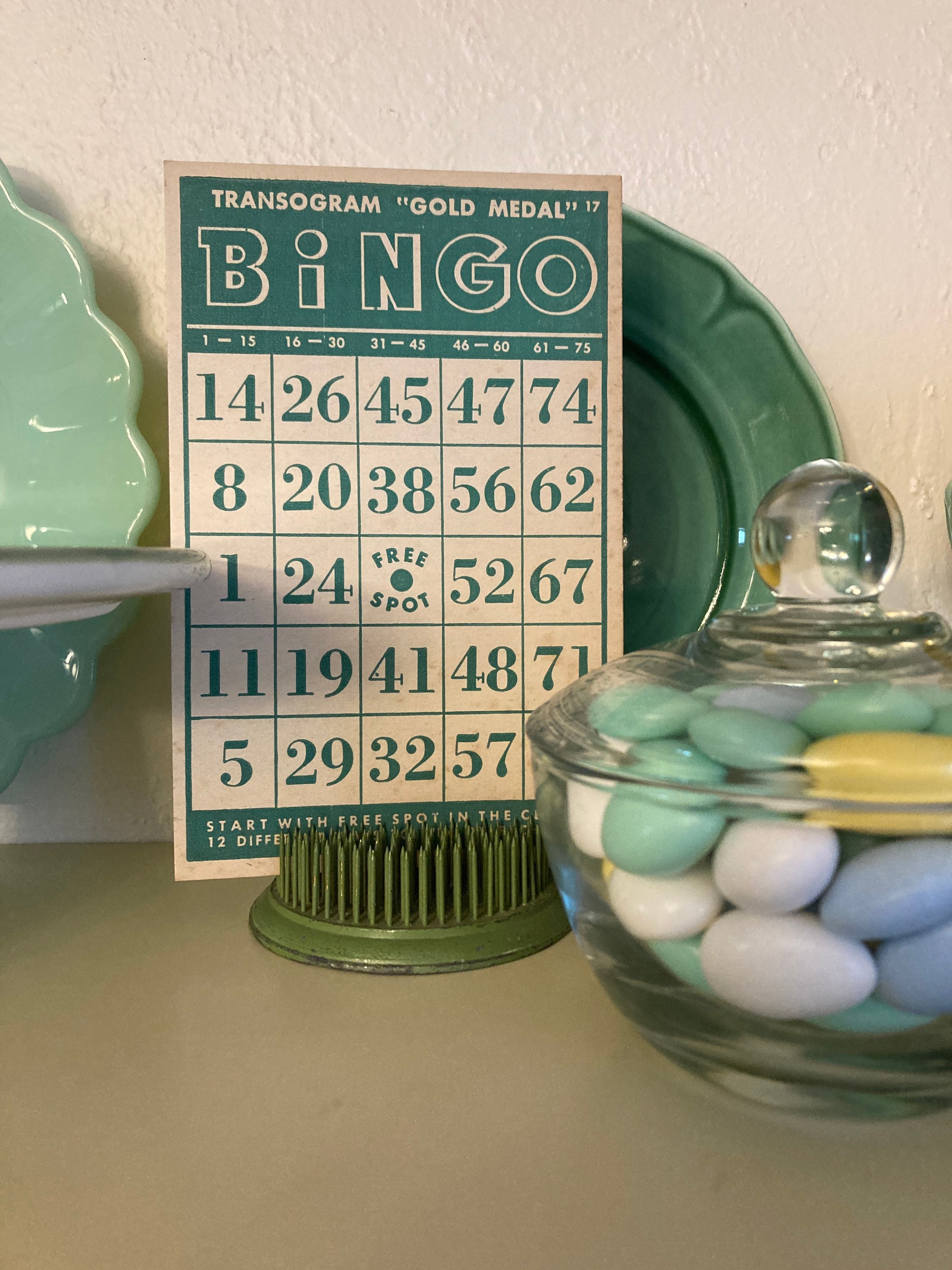 Vintage BINGO Cards, Numbers, Markers - Etsy