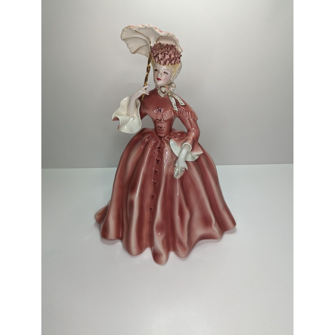Vivian Figure by Florence Ceramics Pasadena California Parasol Rose ...