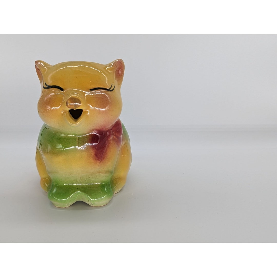 Vintage Shawnee Cat Creamer Pitcher Jug Vibrant Colorful 85 USA Ceramic ...