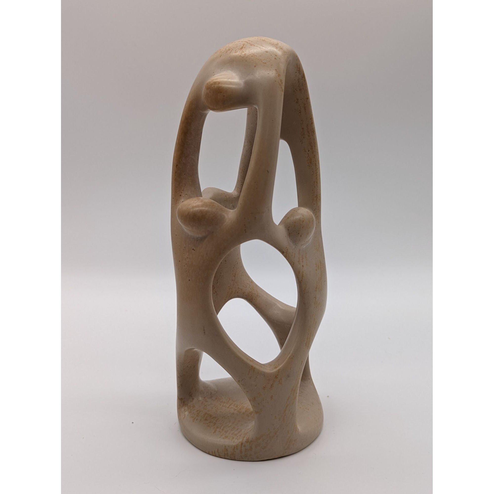 Soapstone Hand Carved Family Tree People Friends Support Figure ...