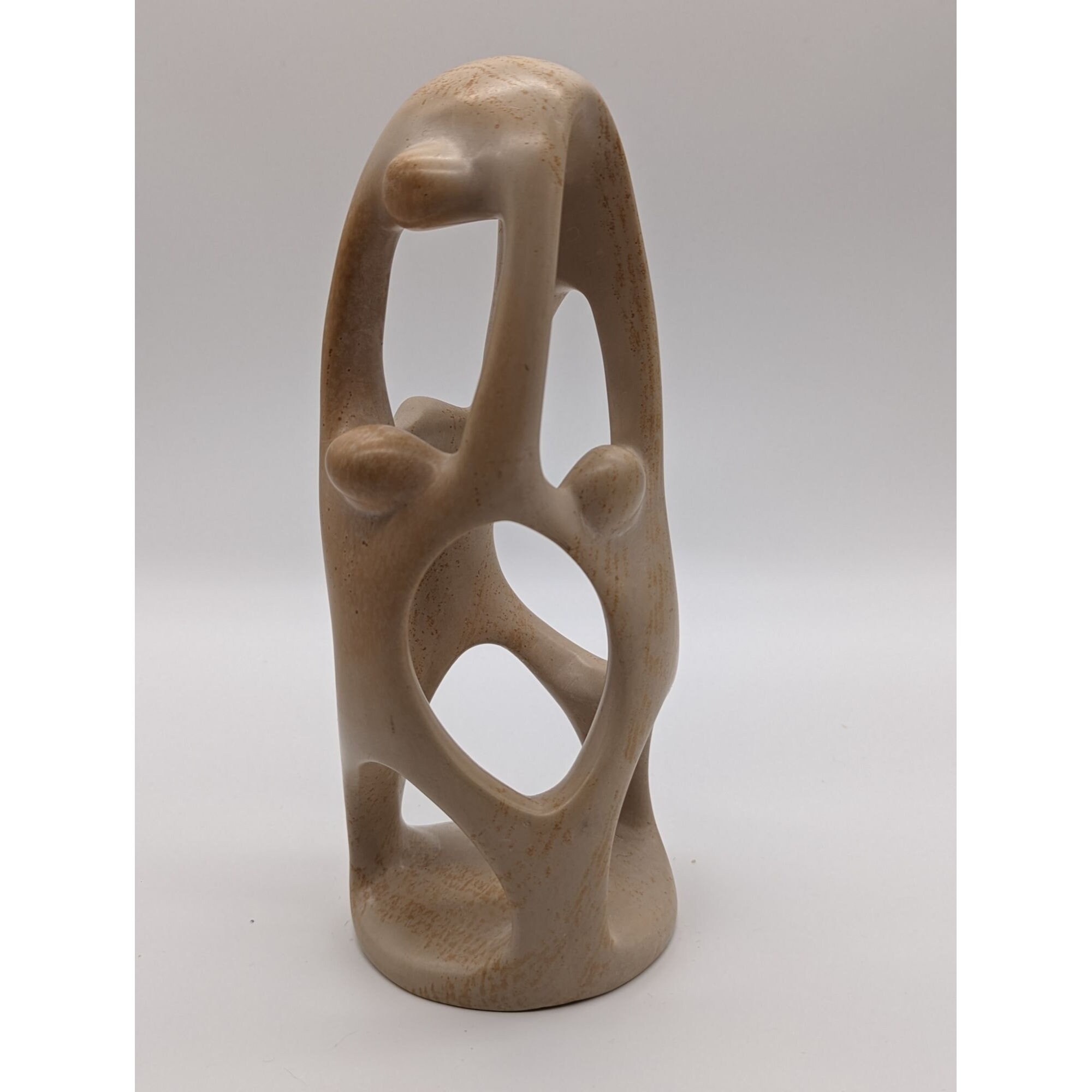 Soapstone Hand Carved Family Tree People Friends Support Figure ...