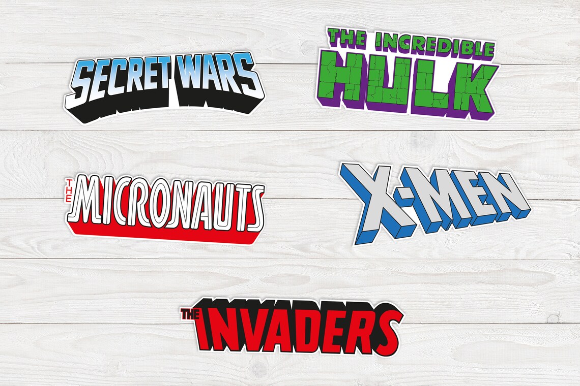 Marvel Comic Logo Stickers Set 1 - Etsy
