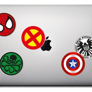 Marvel Comic Round Logo Stickers - Set 1 - Etsy