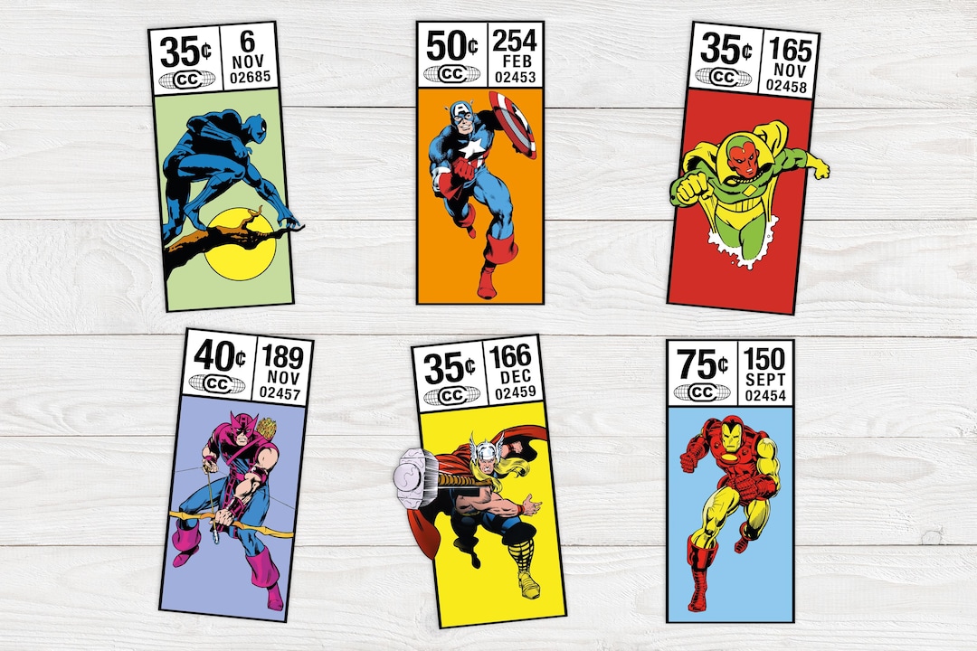 Avengers Corner Box Sticker Set - Etsy