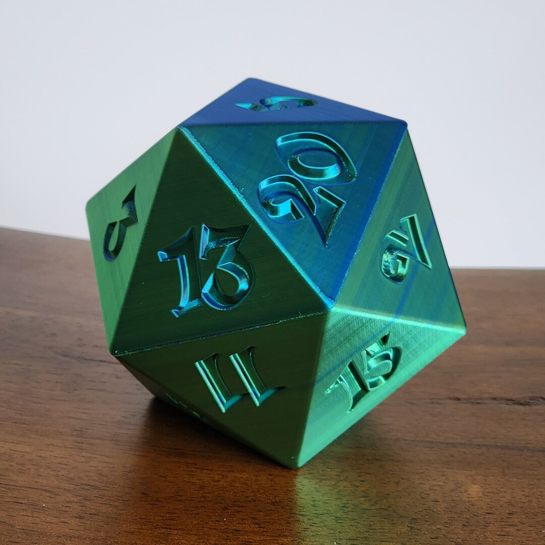 D20 Dice Container Chromatic Blue and Green - Etsy