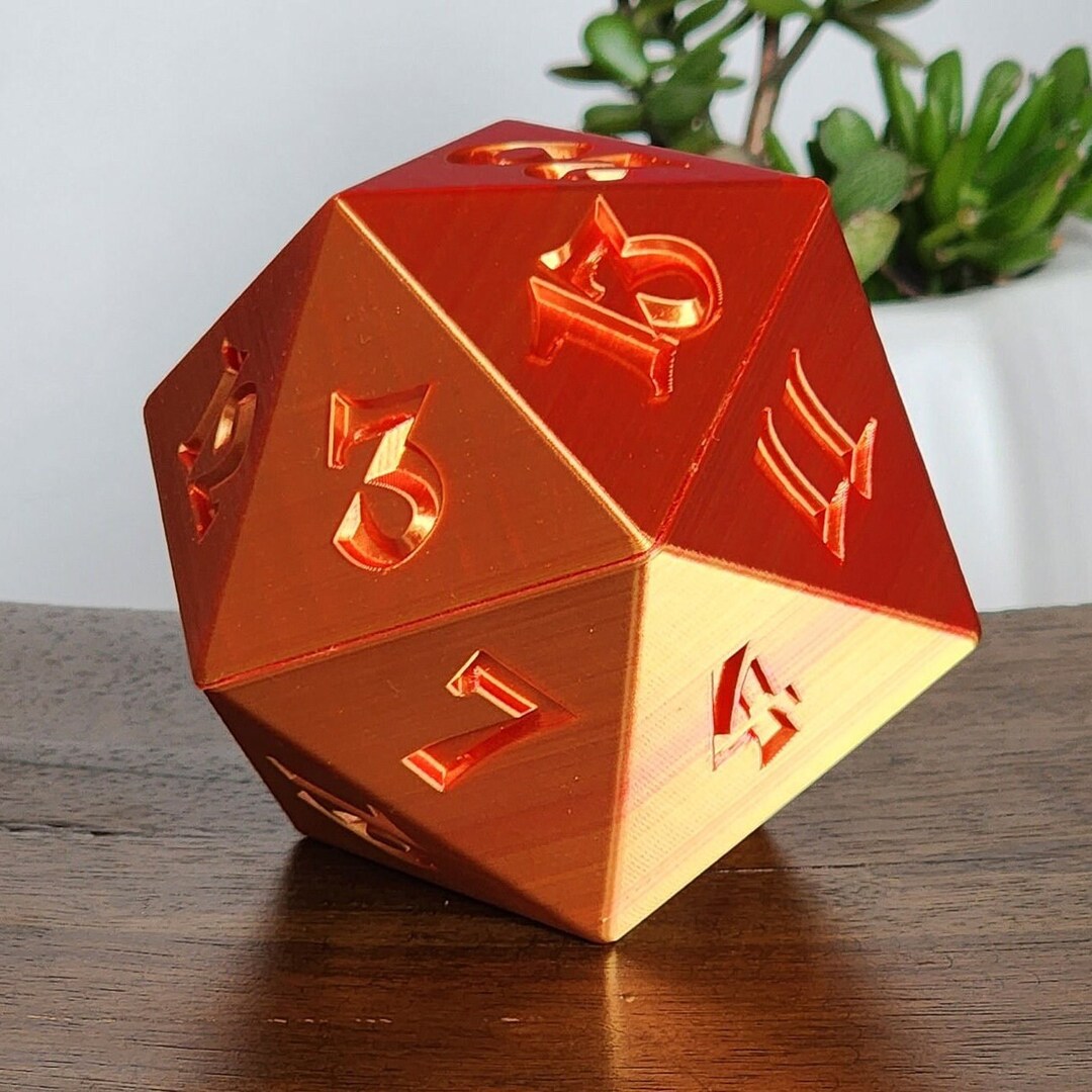 D20 Dice Container Chromatic Gold and Pink - Etsy