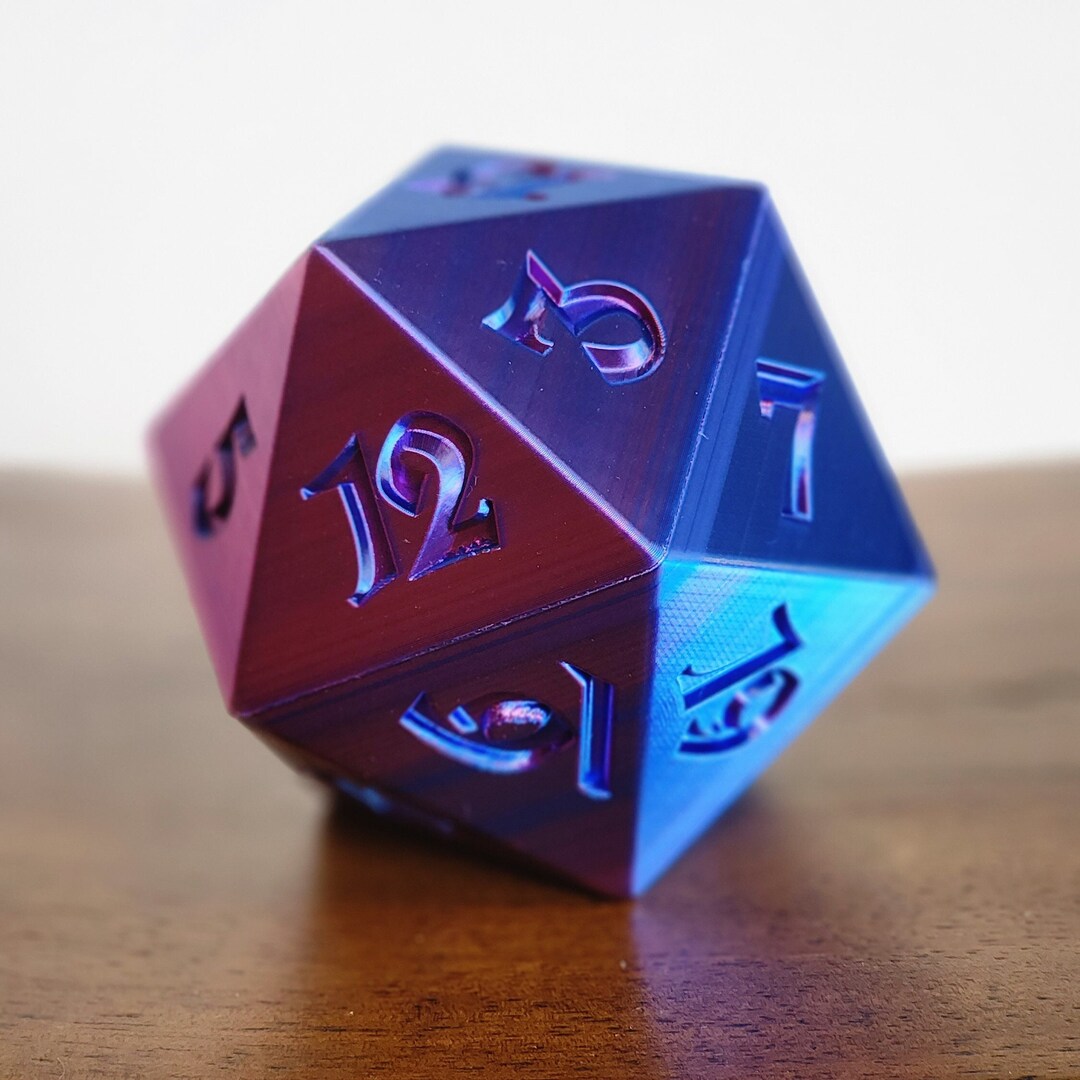 D20 Dice Container Chromatic Blue and Pink - Etsy