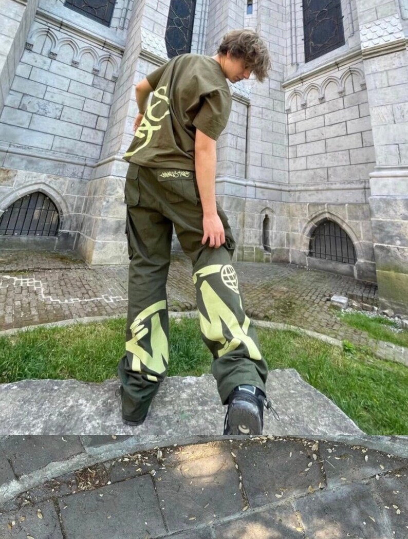 Mens Y2k Minus Two Cargo Trousers Pants Etsy Uk