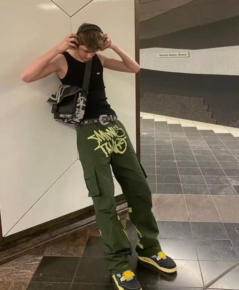 Mens Y2k Minus Two Cargo Trousers Pants Etsy Uk