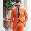 Men Rust Orange Suit, Rustic Beach Wedding Suit,rustic Groomsmen Suit ...