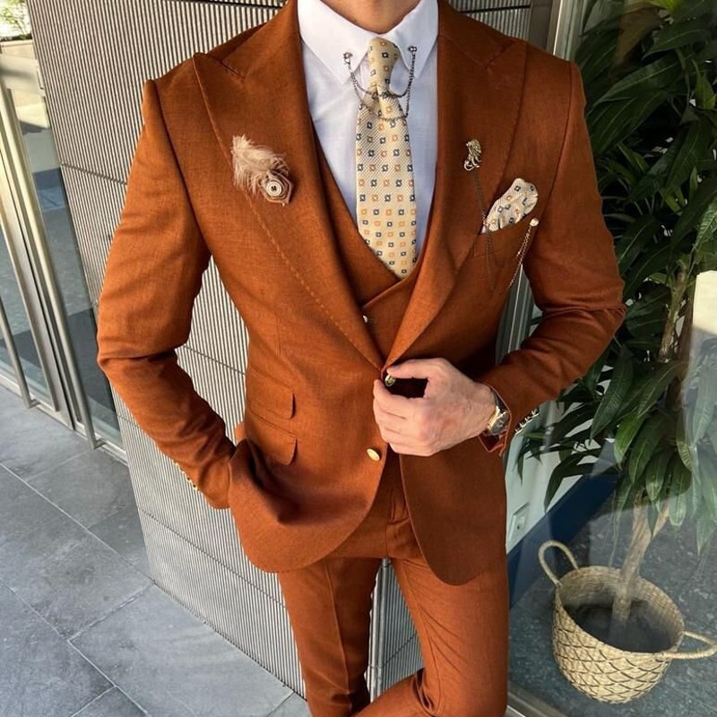 Rust Suit Men - Etsy