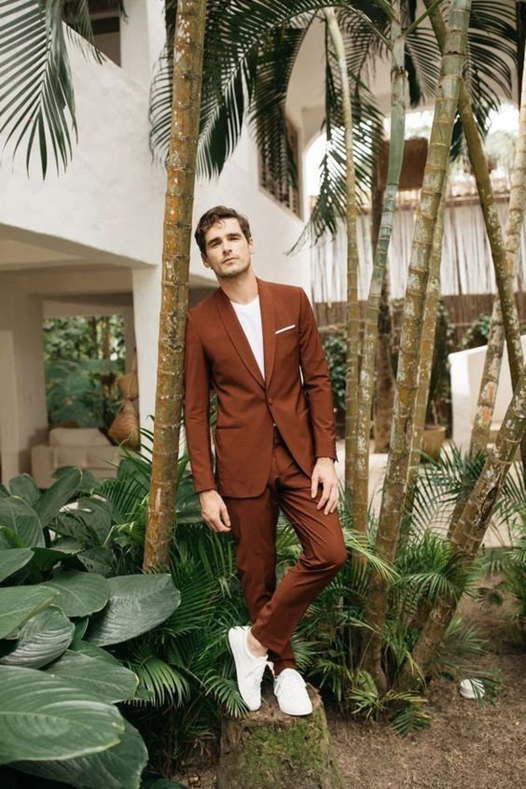 Men Rust 2 Piece Suit, Rustic Beach Wedding Suit,rustic Groomsmen Suit ...